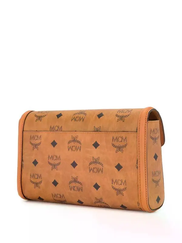 Mcm Crystal-embellished Crossbody Bag - Brown