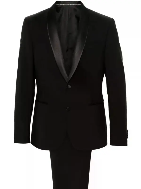 Corneliani Virgin-wool Three-piece Suit - Black