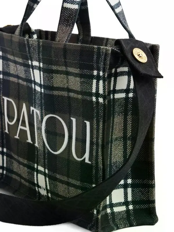 PATOU Medium Check Logo-print Tote Bag