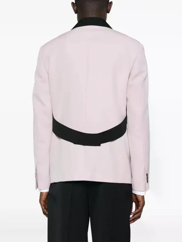 Off-White Contrasting-lapels Blazer - Pink