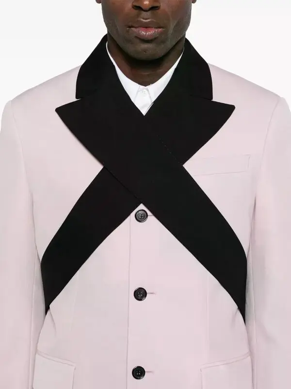 Off-White Contrasting-lapels Blazer
