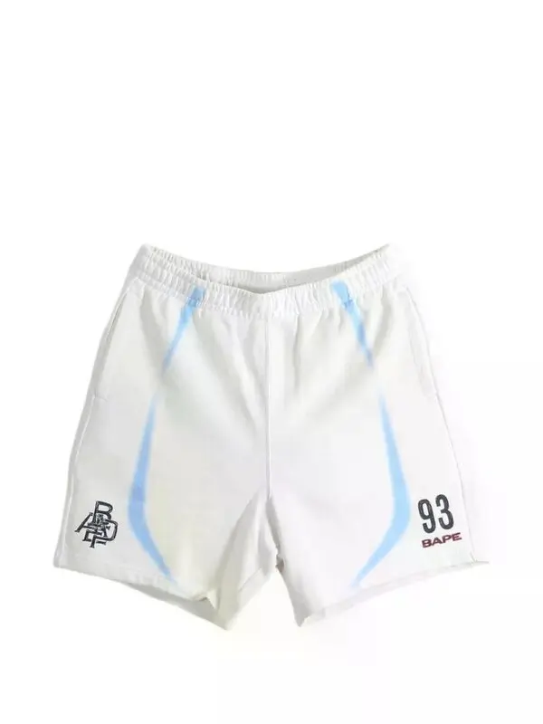 A BATHING APE Logo-print Jersey Shorts - Neutrals
