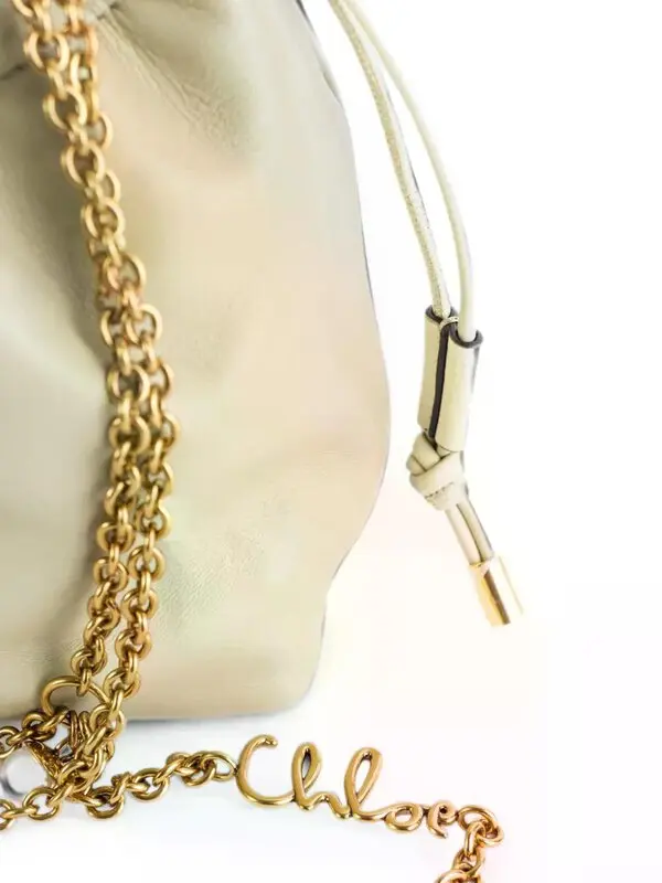 Chloé Small Icons Drawstring Nappa Leather Bucket Bag