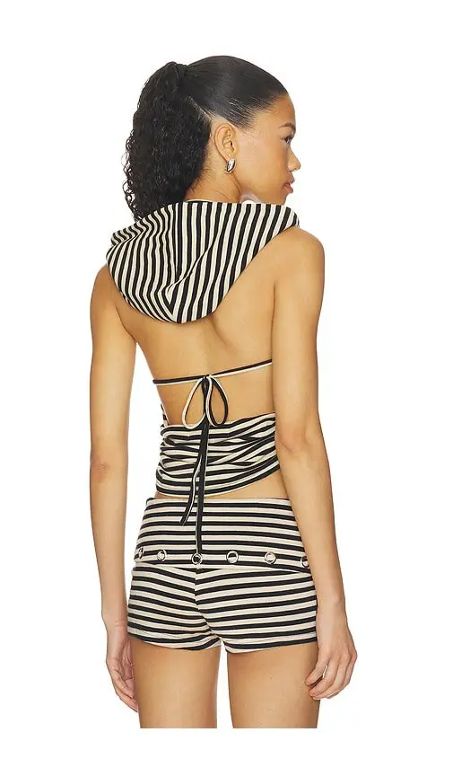 ZEMETA Halter Hood Top
