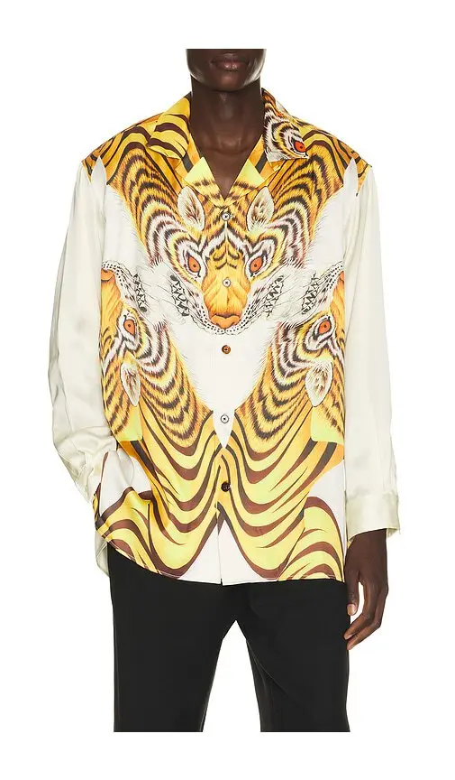 Y3 Tigr Satin Shrt In . Also - Multi