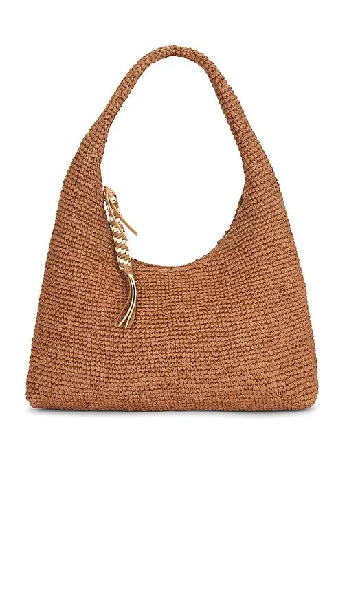 LOEFFLER RANDALL Willow Crochet Raffia Shoulder Bag - Brown