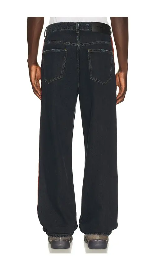 NAHMIAS Destroyed Denim Track Pant In . Also