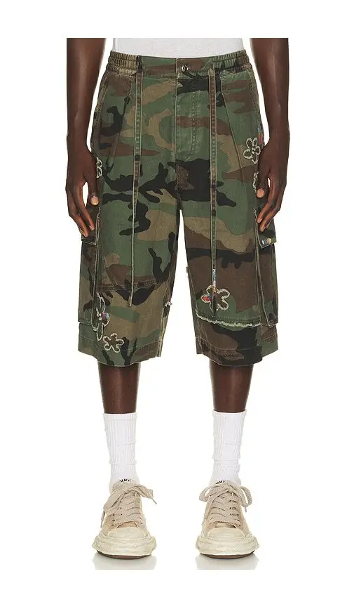 NAHMIAS Floral Patch Crystal Camo Short In . Also - Multi