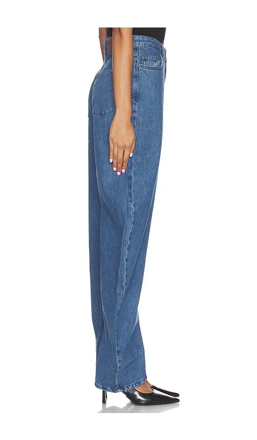 ROTATE BY BIRGER CHRISTENSEN Draped Barrel Leg Jeans In . Also