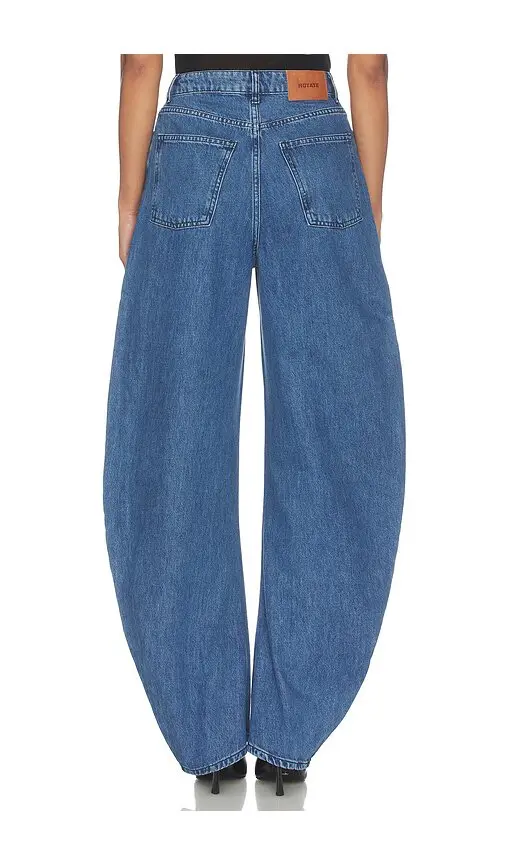ROTATE BY BIRGER CHRISTENSEN Draped Barrel Leg Jeans In . Also