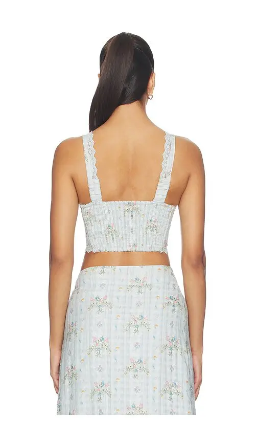 Agua Bendita Jovie Bleu Top In . Also
