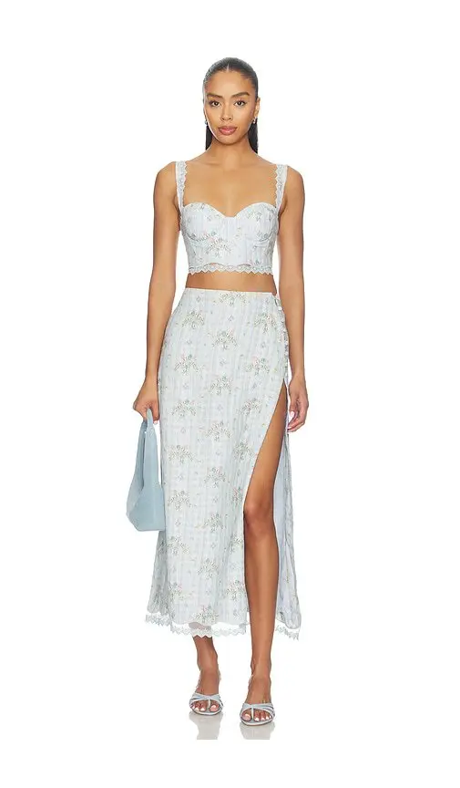 Agua Bendita Jovie Bleu Top In . Also