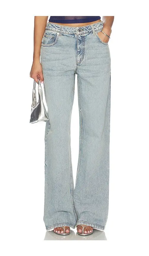 SEROYA Keria Denim Pant In . Also - Blue