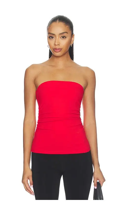 Susana Monaco Waist Gathered Tube Top In . Also - Red