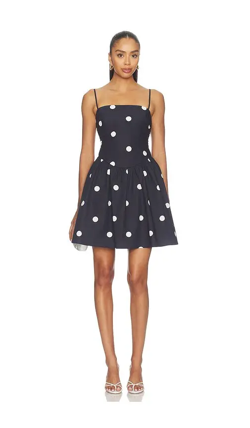 Susana Monaco Polka Dot Tie Back Dress In . Also - Multi