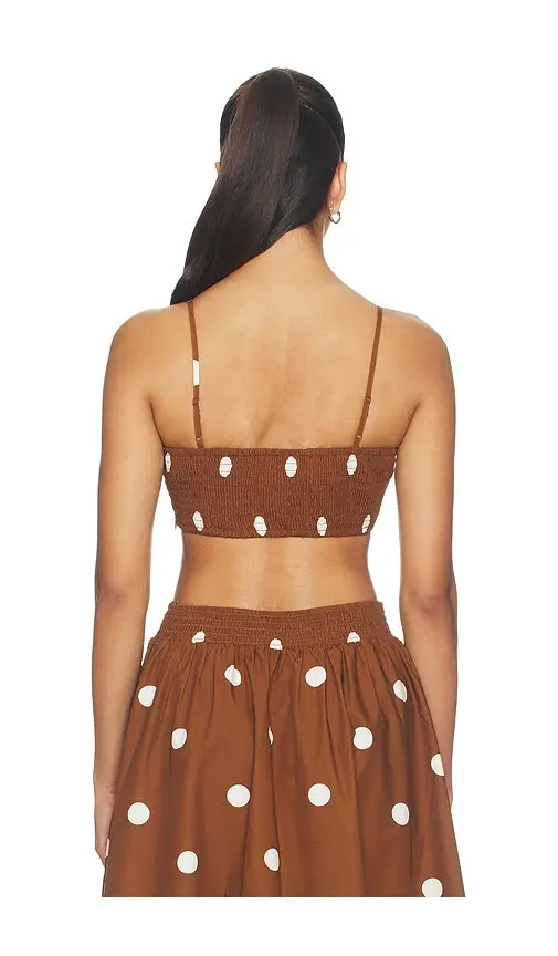 Susana Monaco Polka Poplin Crop String Top In . Also