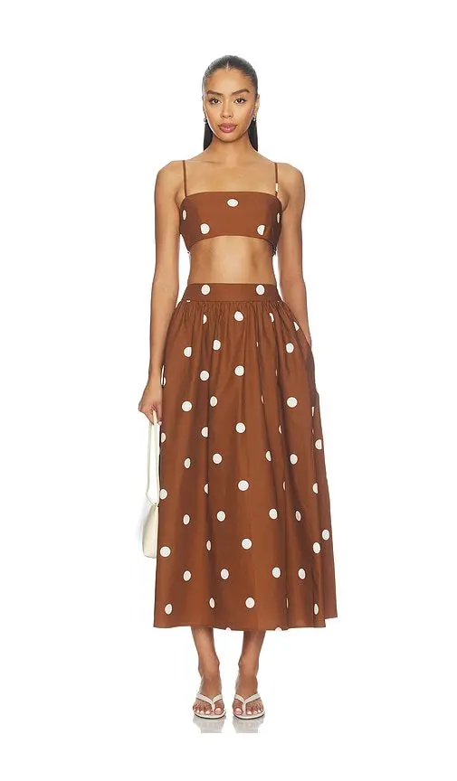 Susana Monaco Polka Poplin Crop String Top In . Also