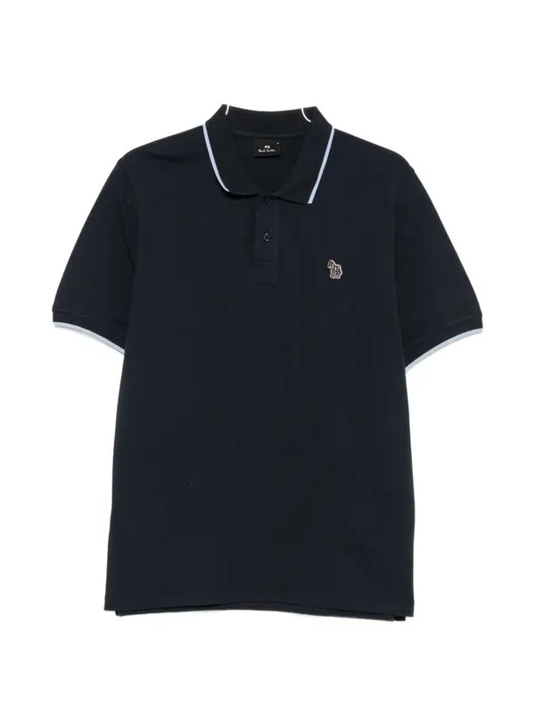 Paul Smith Zebra Logo Cotton Polo Shirt - Blue