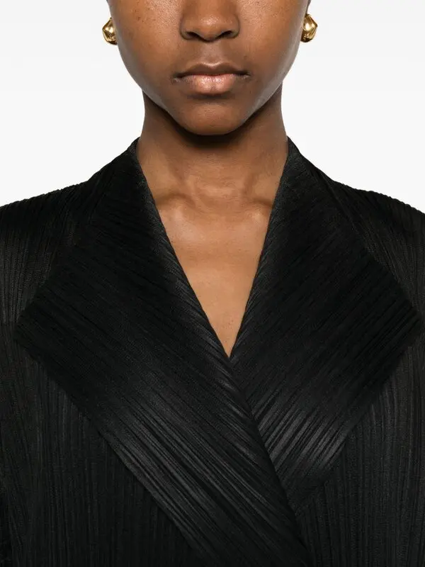 Issey Miyake Pleated Long Coat