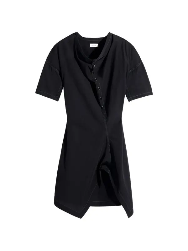 LEMAIRE Cotton Short Dress - Black