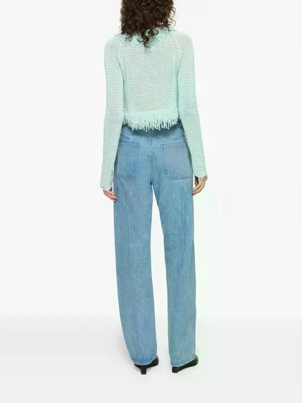 Paris Georgia Fringed Fishnet Cardigan