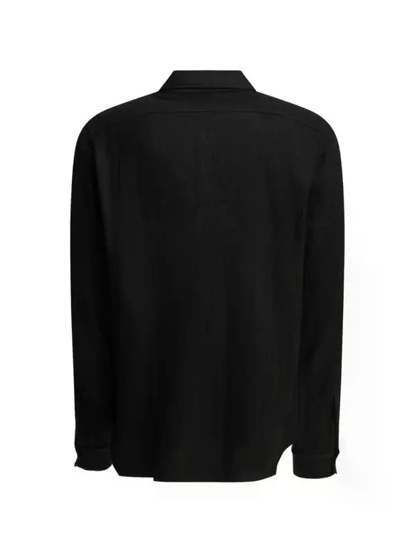 Rick Owens Flap-pocket Long-sleeve Shirt - Black