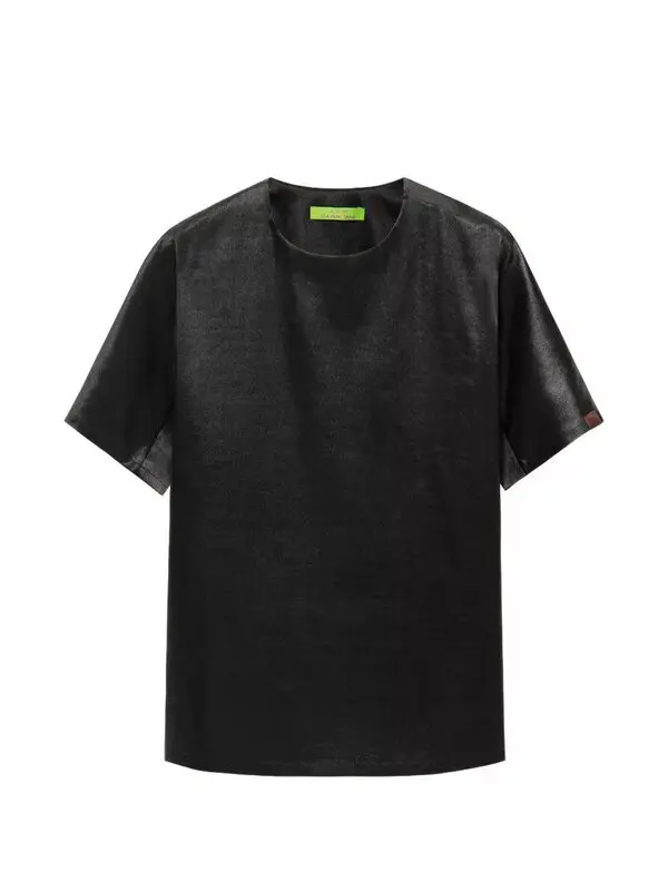 Shanghai Tang Short-sleeved Satin T-shirt - Black