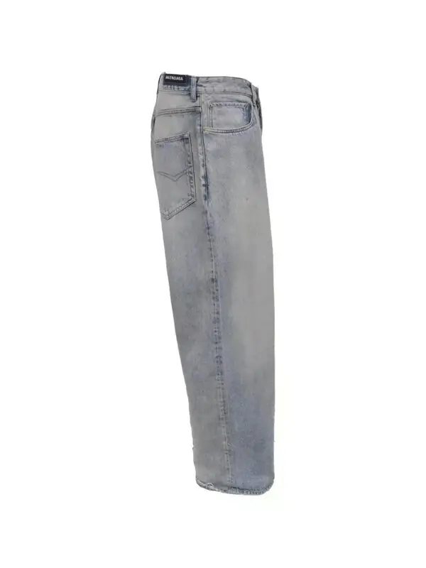 Balenciaga 2020s Distressed Straight-leg Jeans