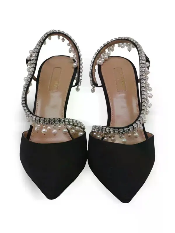 AQUAZZURA Embellished Slingback Pumps