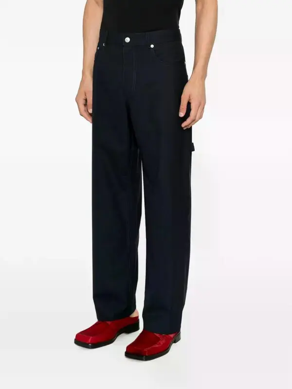 Moschino Belt-loop Pocket Trousers - Blue