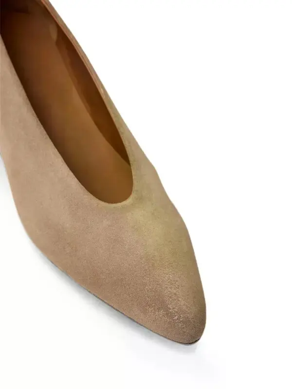 Marsèll Longiforma Suede Almond-toe Pumps - Neutrals