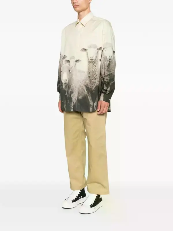 Moschino Print-detail Long-sleeve Shirt