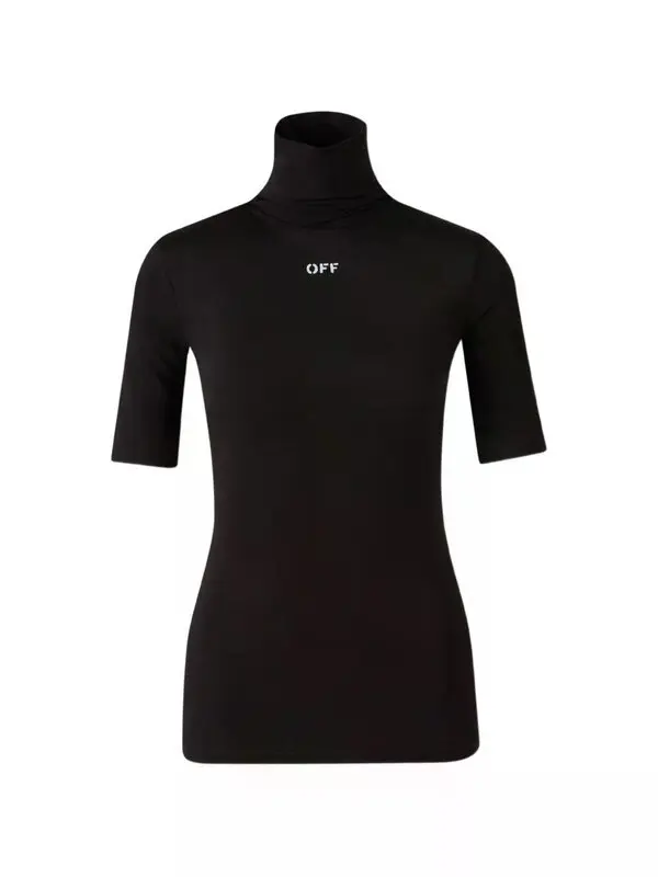 Off-White Logo-print High-neck T-shirt - Black