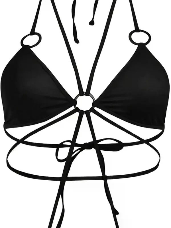 AMIR SLAMA Ring-detail Halterneck Swimsuit