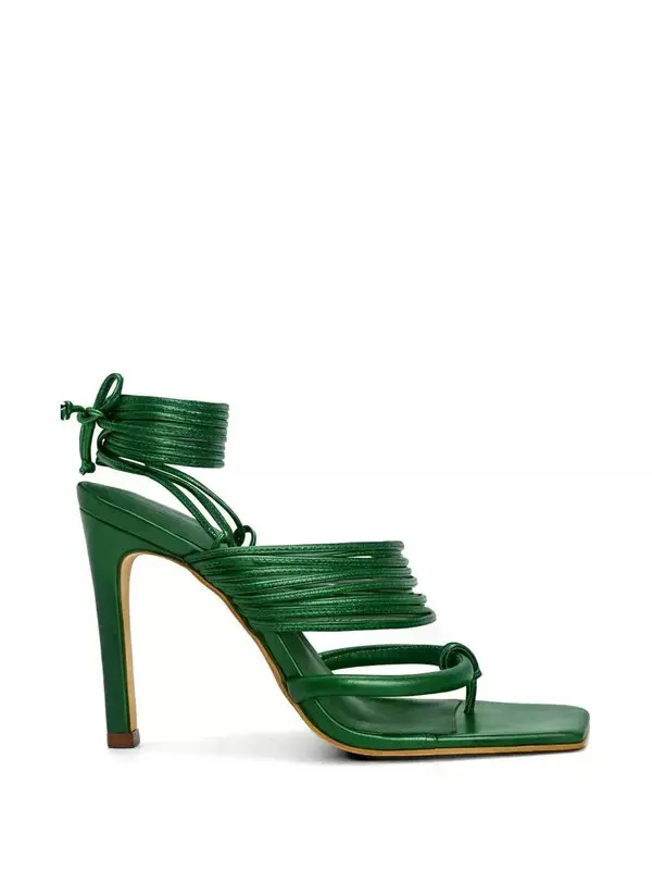 AMIR SLAMA Multi-strap Tie-fastening Sandals - Green