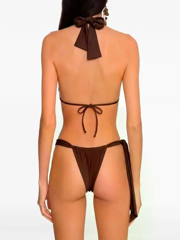 AMIR SLAMA Halterneck Ring-detail Bikini