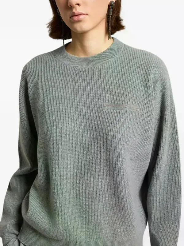Peserico Ribbed-knit Jumper With Chain Detail