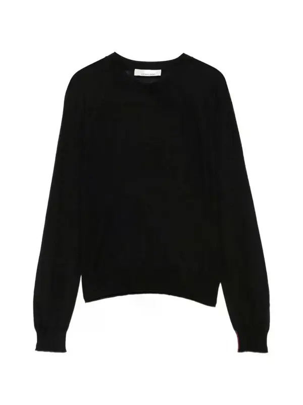 Liviana Conti Crew-neck Raglan-sleeve Jumper - Black