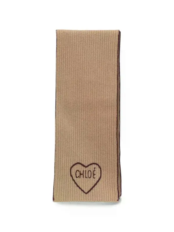 Chloé Heart-embroidered Scarf