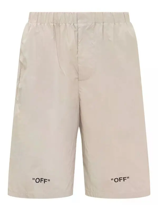 Off-White Logo-print Shorts - Neutrals
