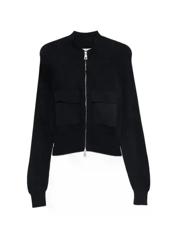 Liviana Conti Ribbed-knit Flap-pocket Cardigan - Blue