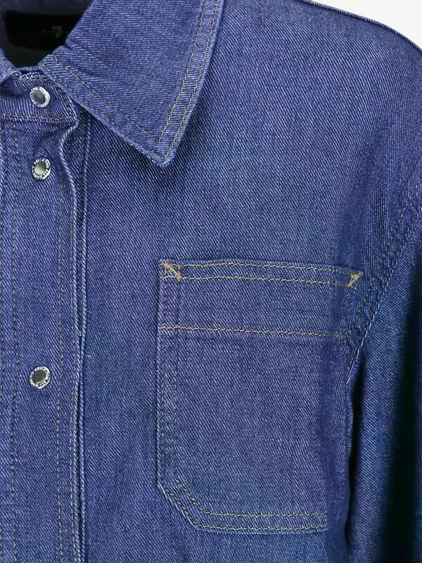 7 For All Mankind Halona Classic Denim Shirt - Blue