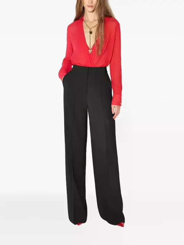 Elisabetta Franchi Bodysuit With Chain-link And Padlock Detail - Red