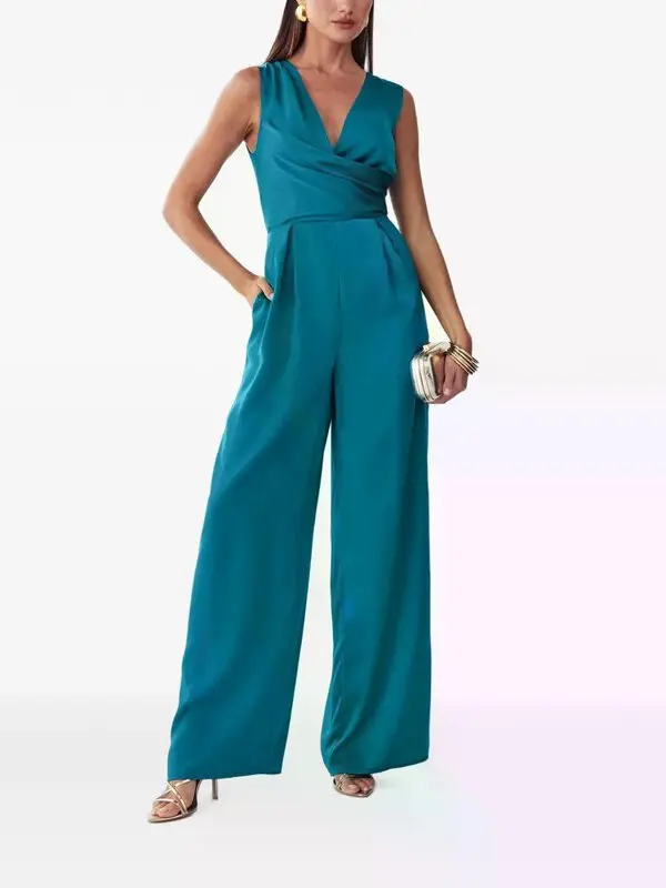 WILLA Wrap-style Sleeveless Jumpsuit - Blue