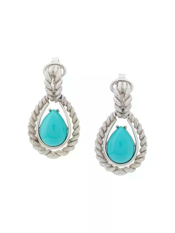 SUSAN CAPLAN 1970's Avon Rope Clip-on Earrings - Silver