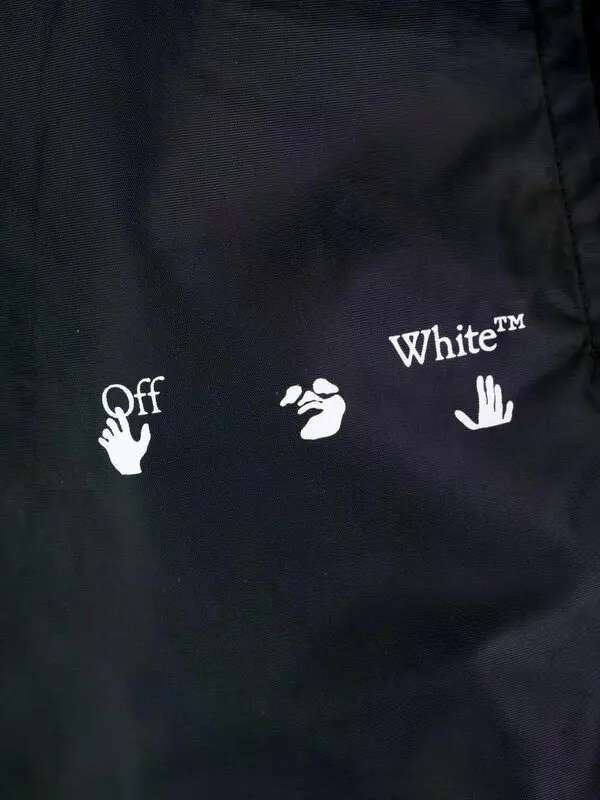 Off-White Diagonal Stripe Swimming Shorts
