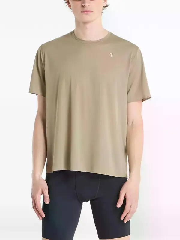 CIELE Logo-print Crew-neck T-shirt - Neutrals
