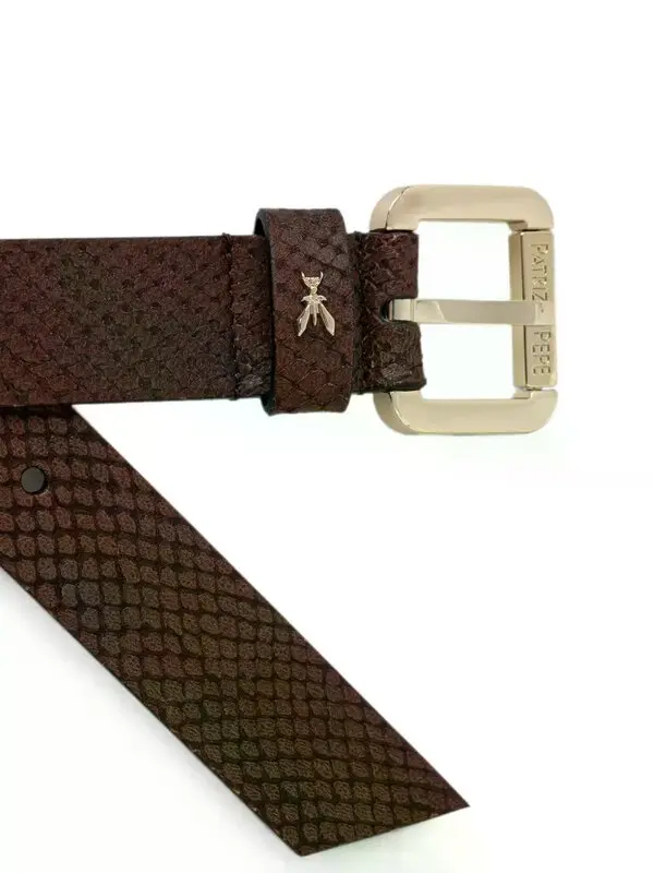 Patrizia Pepe Snake-effect Fly Belt - Brown
