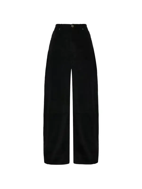 Pinko Corduroy Wide-leg Trousers - Black