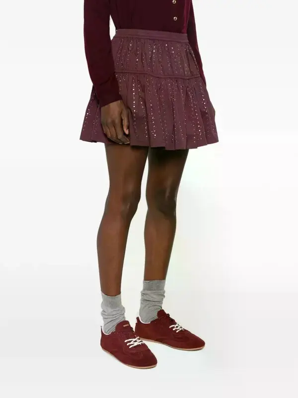 Maje Sequin-embellished Ruffled Mini Skirt